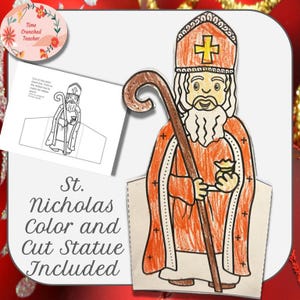 Printable Saint Nicholas Activity Packet for Kids | St. Nicholas Statue ...