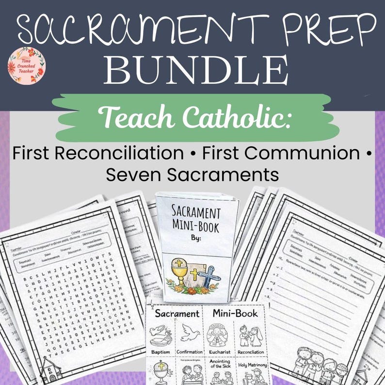 Printable Catholic Sacramental Prep Bundle | First Reconciliation ...