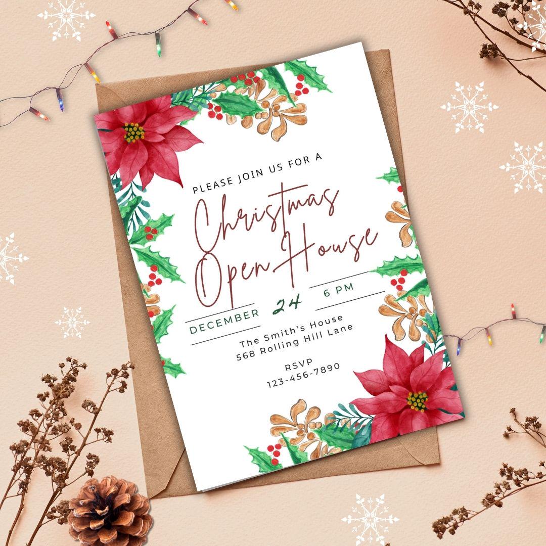 Printable Christmas Party Invitation Christmas Party Template Editable ...