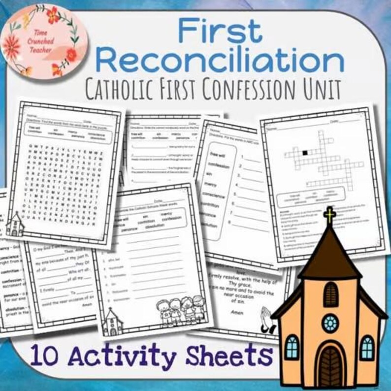 Printable Catholic Sacramental Prep Bundle | First Reconciliation ...