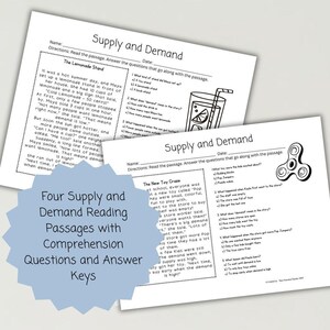 Printable 2nd Grade Social Studies: Supply and Demand | Reading ...