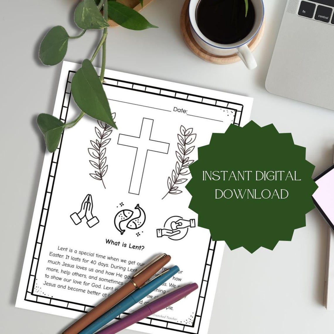 Printable Catholic Lent Unit: 10 Pages of Lent Activities for Kids ...