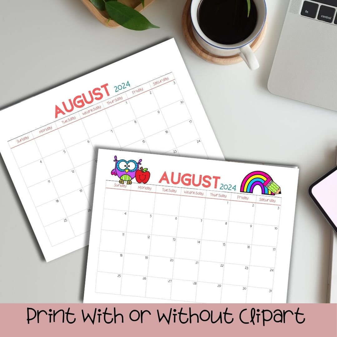 Printable August 2024 Calendar | August 2024 Calendar | Customizable ...