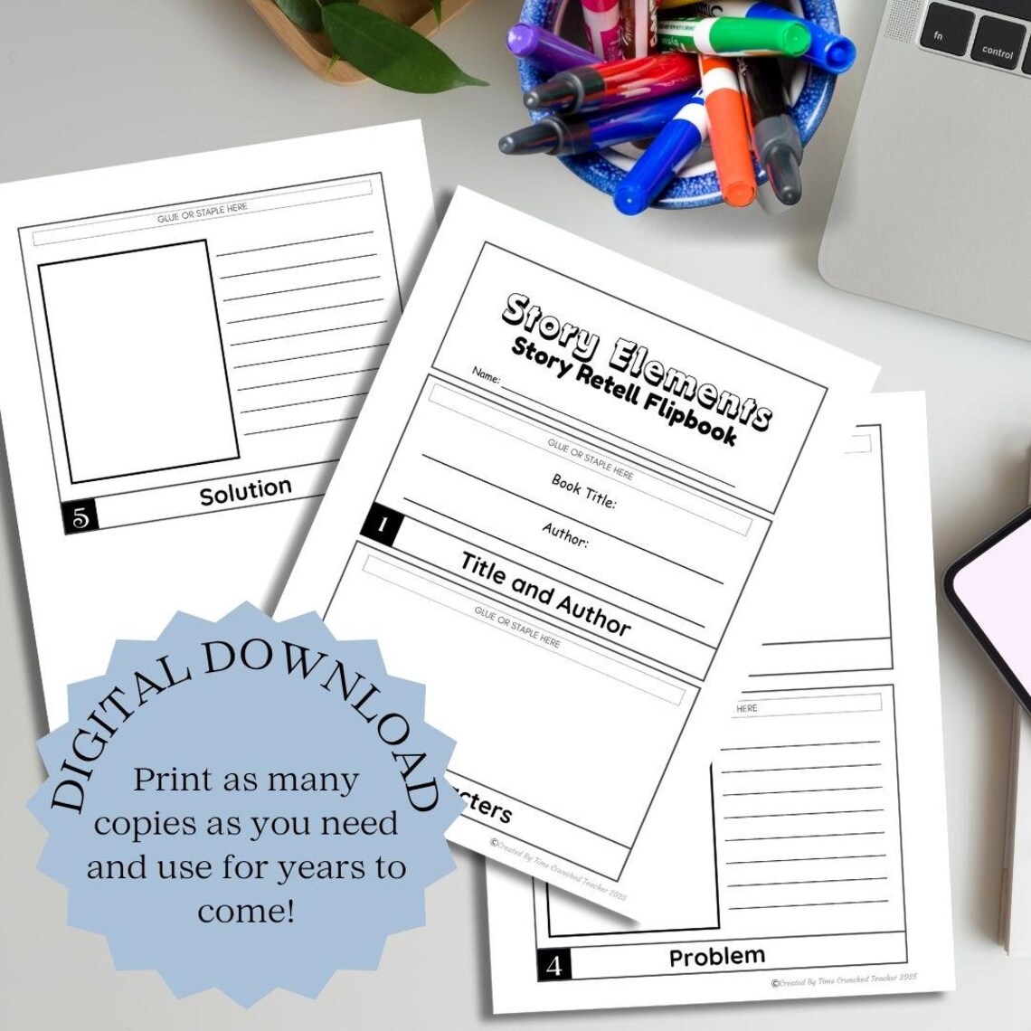 Printable Story Elements Flipbook | Teaching Story Elements | Character ...
