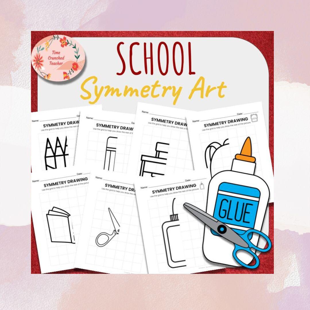 Back to School Art | Kids Art | Symmetry Art | Finish the Picture Art ...