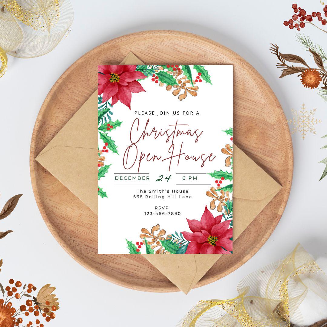 Printable Christmas Party Invitation Christmas Party Template Editable ...