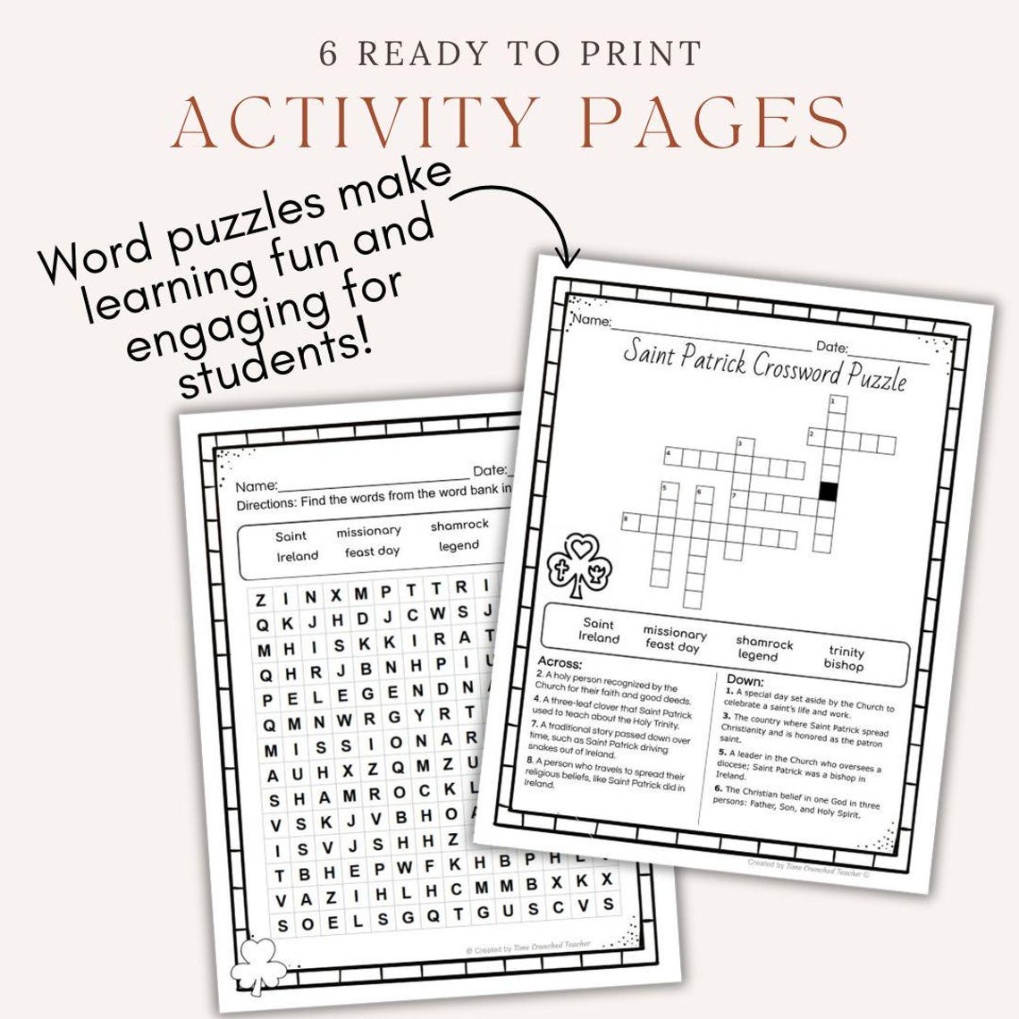 Printable Saint Patrick Unit | 6 Pages of No Prep St. Patrick ...