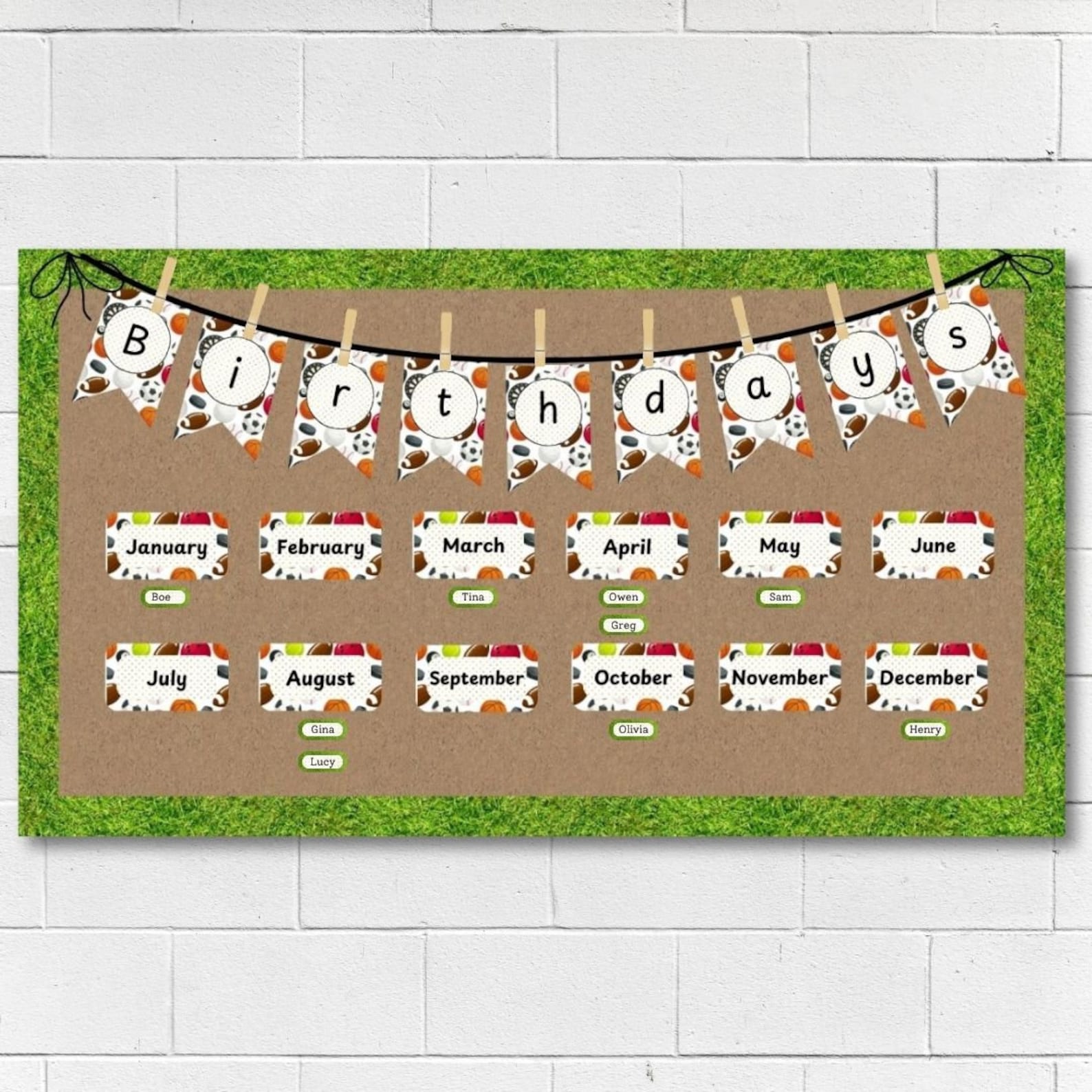 Printable Happy Birthday Bulletin Board Set | Classroom Birthday Board ...