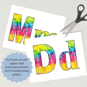 Printable Bulletin Board Lettering | Tie Dye Bulletin Board | Tie Dye ...