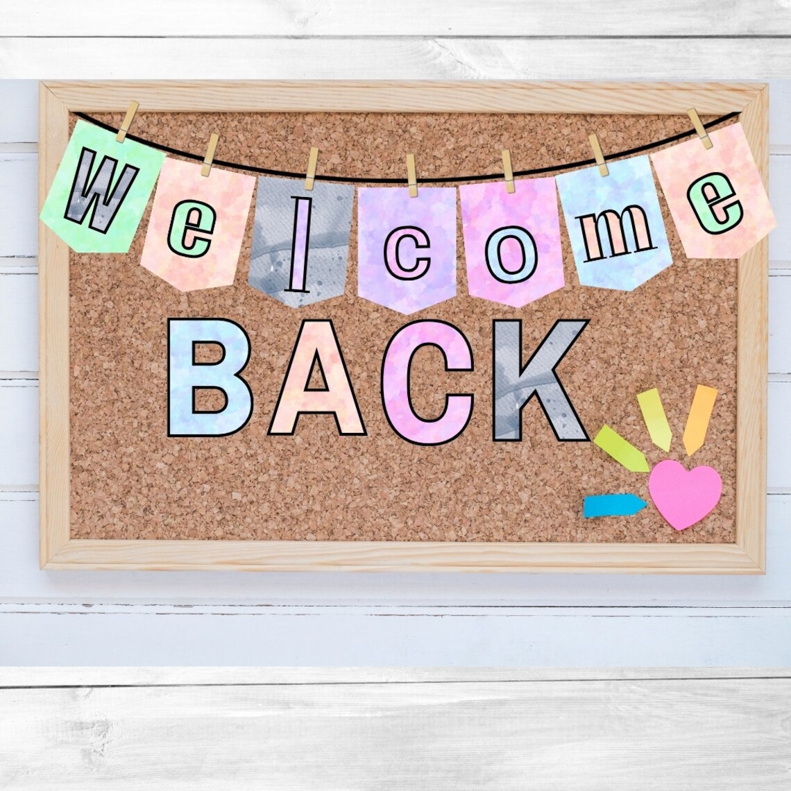 Printable Bulletin Board Lettering | Watercolor Bulletin Board ...