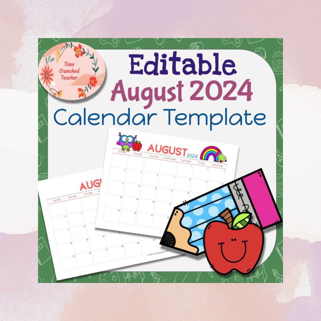 Printable August 2024 Calendar | August 2024 Calendar | Customizable ...