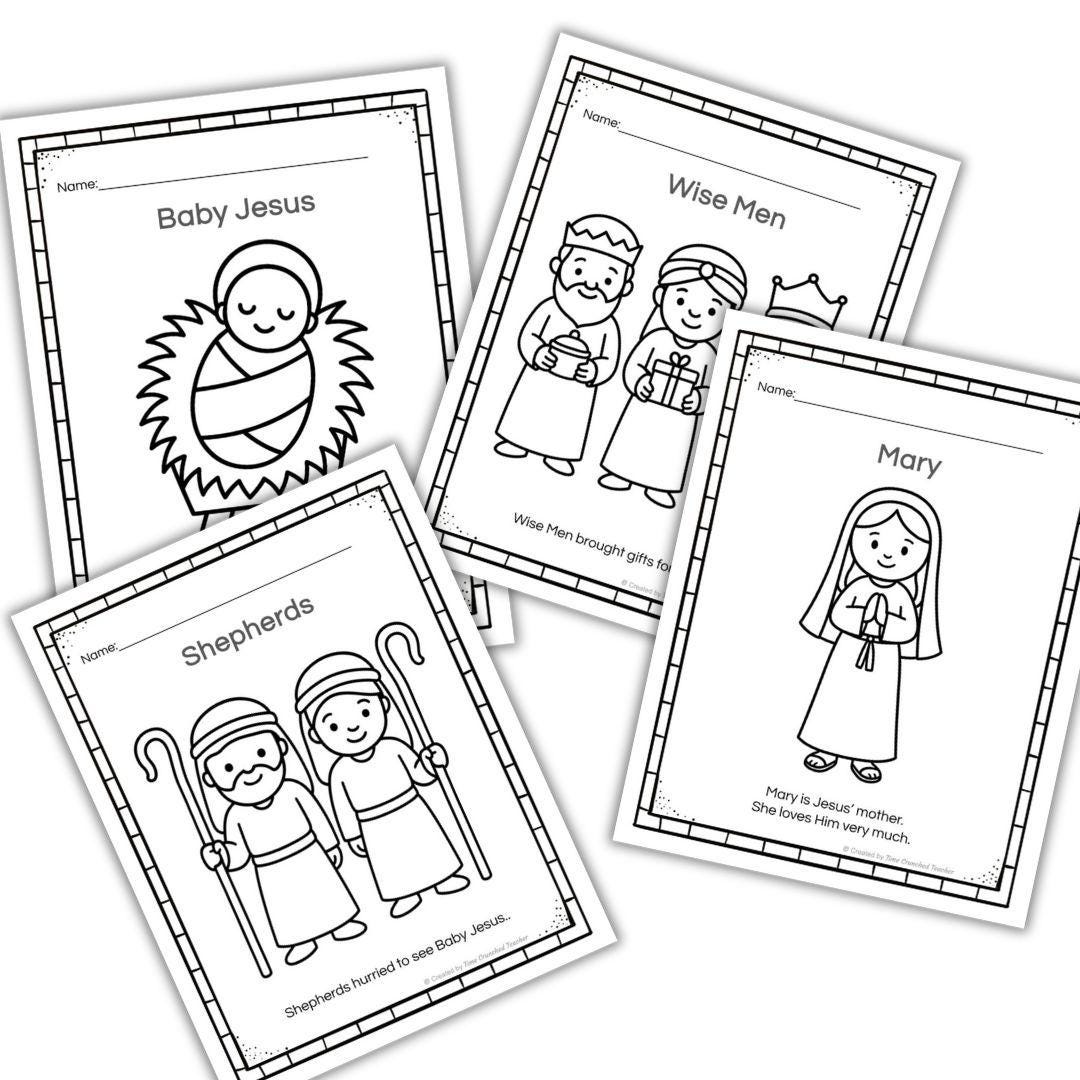 Printable Nativity Preschool Activity Pack | 19 Pages of Nativity ...