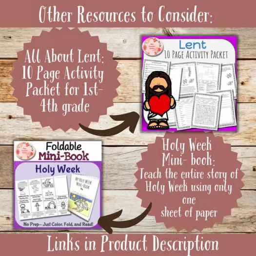 Ash Wednesday Mini Book | Catholic Kids Activity, Lent Lesson (PDF) - Etsy