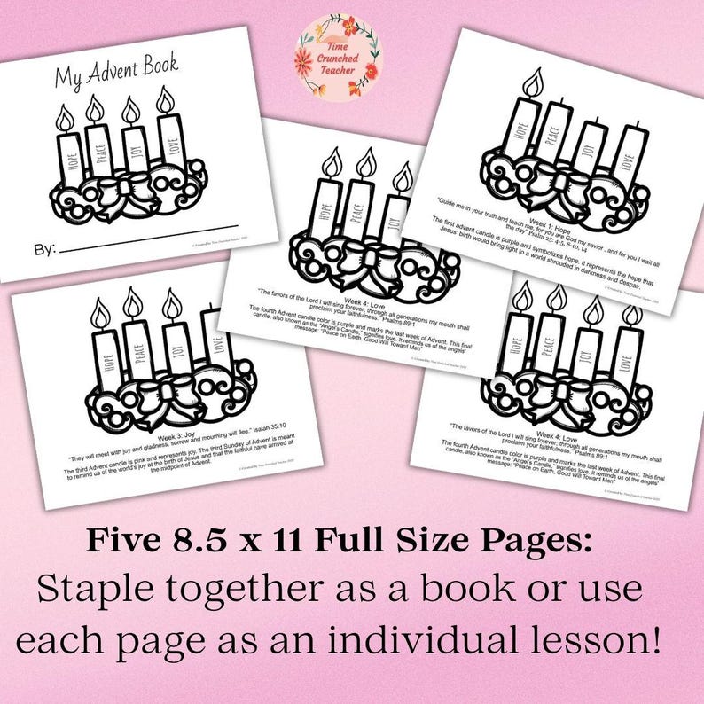 Printable Catholic Advent Book | Advent Lesson for Kids | Advent Craft ...