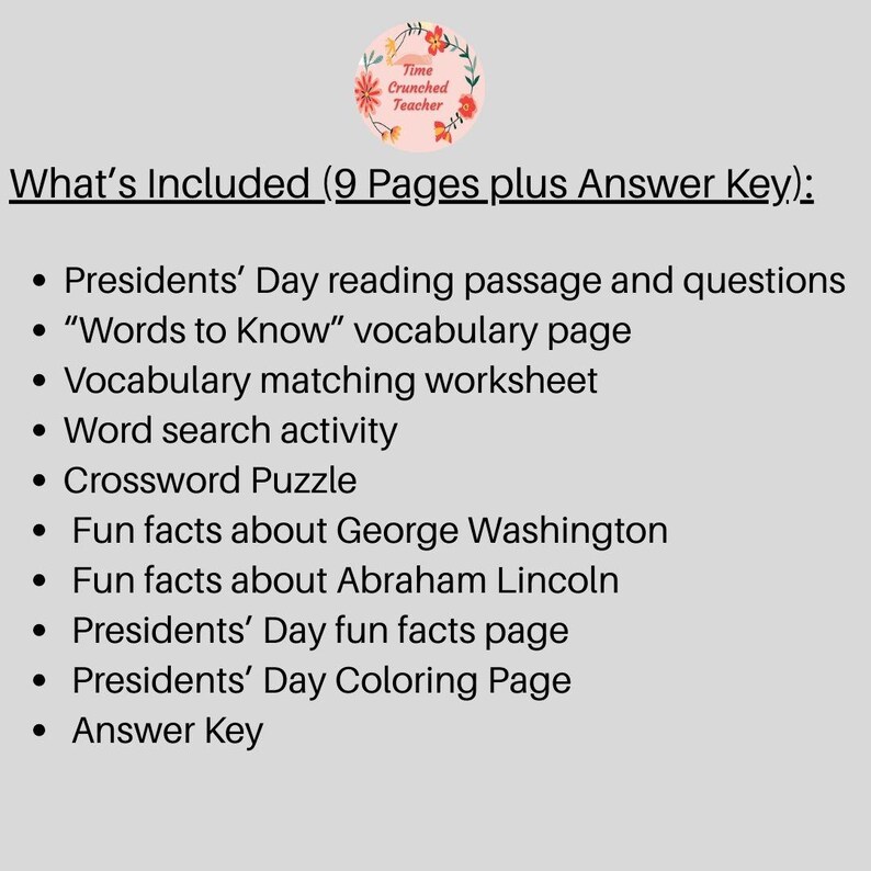 Presidents' Day Activity Packet | 2nd Grade George Washington, Lincoln ...