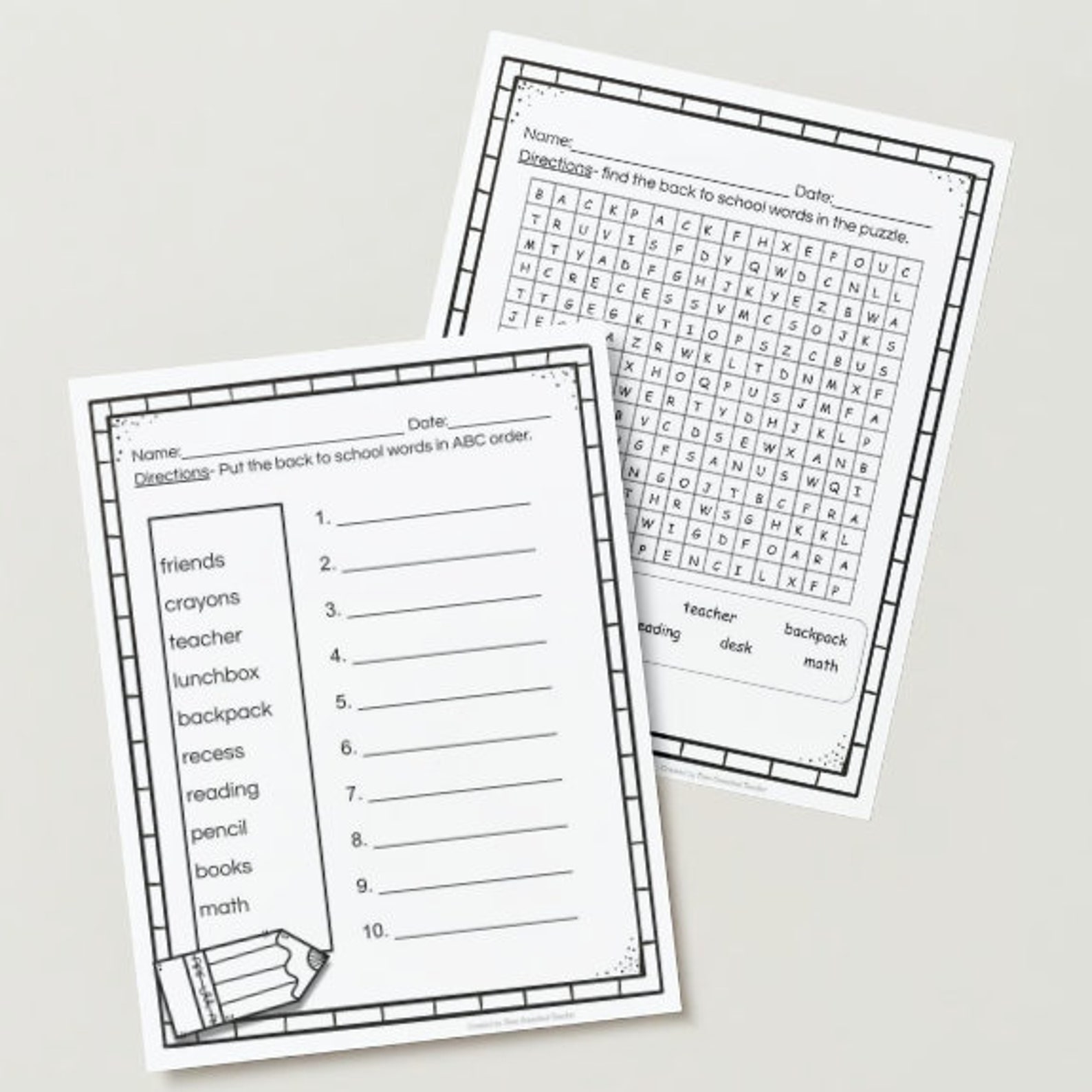 Printable Back to School Activity Packet | Back to School Worksheets ...