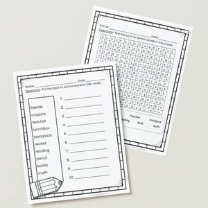 Printable Back to School Activity Packet | Back to School Worksheets ...