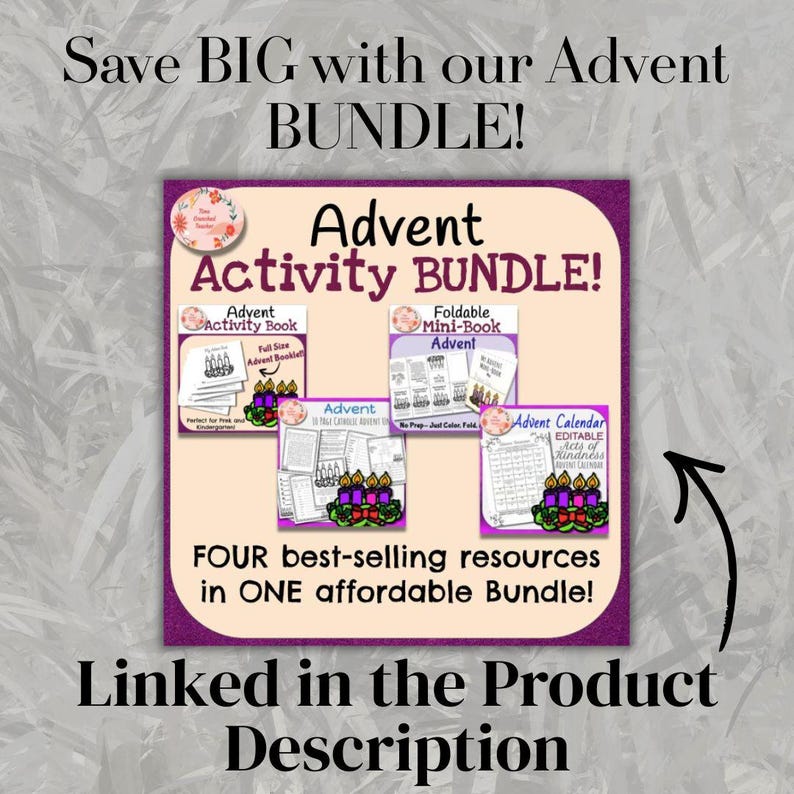 Printable Catholic Advent Unit: 10 Pages of Advent Activities With ...
