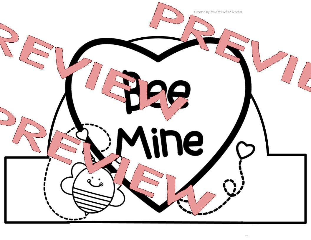 Printable Valentine Day Headband | Valentine Craft | Valentines for ...