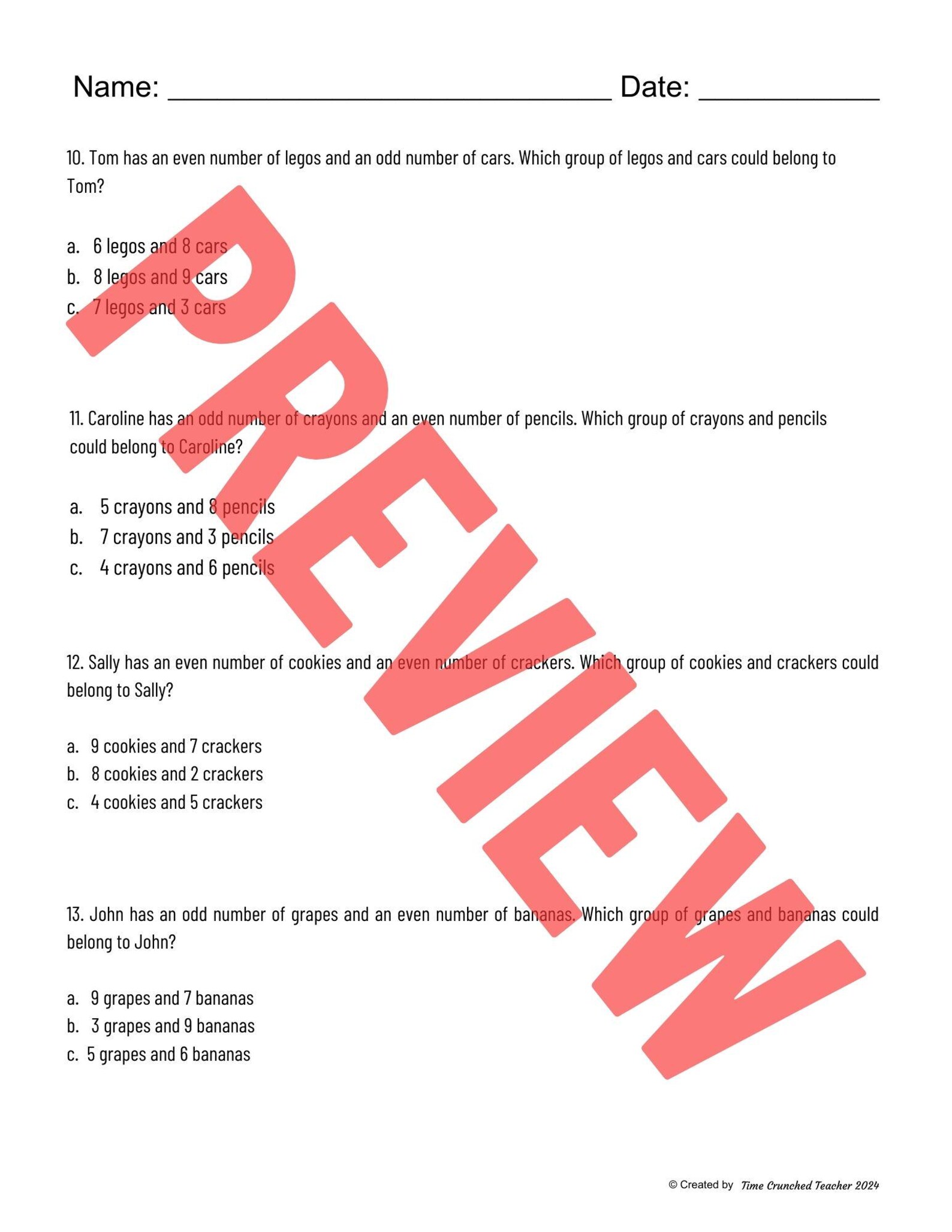 Printable 2nd Grade Go Math Ch. 4 : Equal Groups | Math Practice Test ...