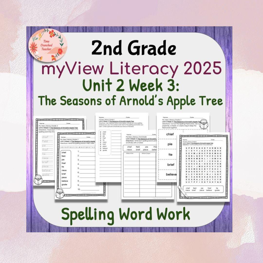 2nd Grade My View Literacy 2025 | the Seasons of Arnold's Apple Tree ...