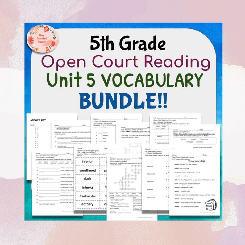 Open Court Reading | 5th Grade Open Court Reading Unit 5 Vocabulary ...