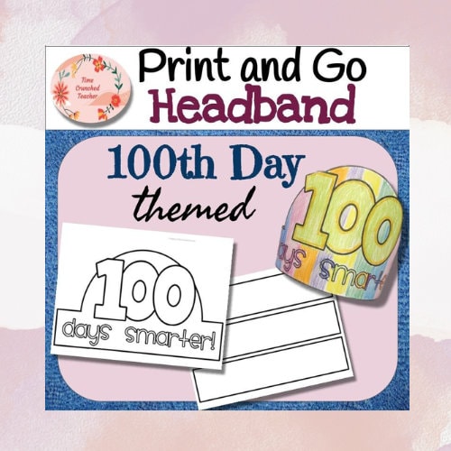Printable 100th Day of School Headbands: No Prep- Print & Go! - Etsy