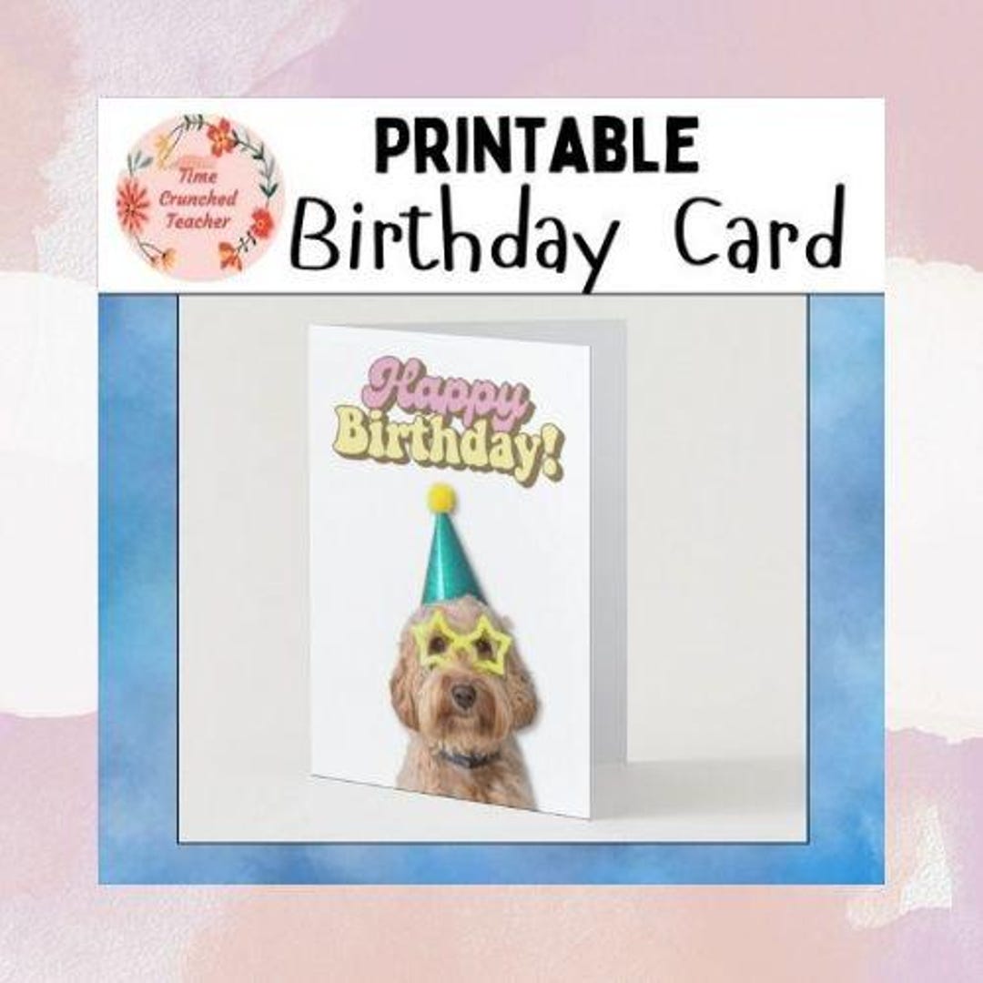 Printable Foldable Birthday Card | 5 X7 Card | Birthday Card for Kids ...