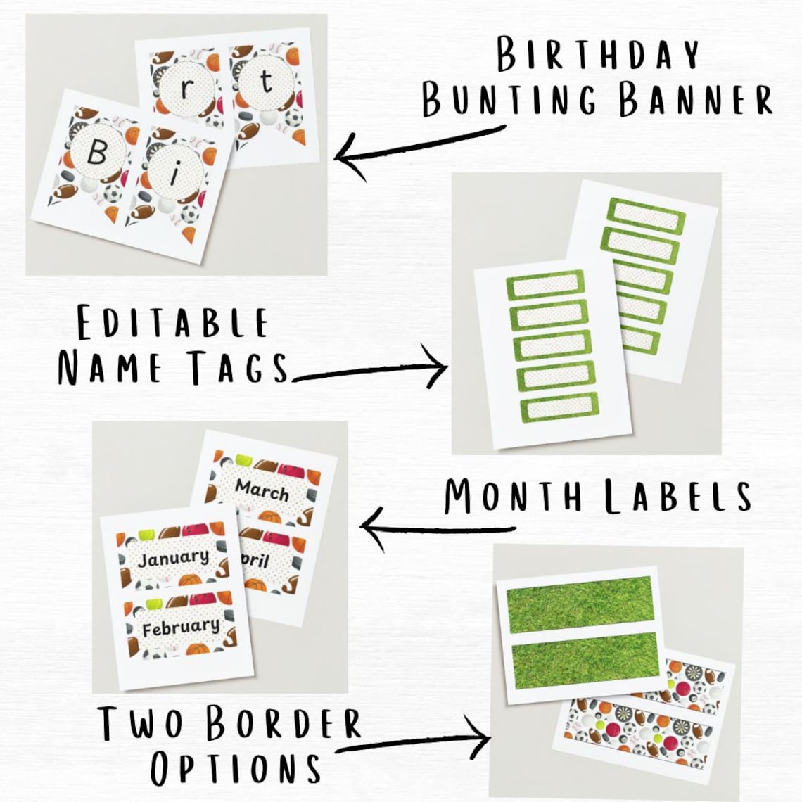 Printable Happy Birthday Bulletin Board Set | Classroom Birthday Board ...