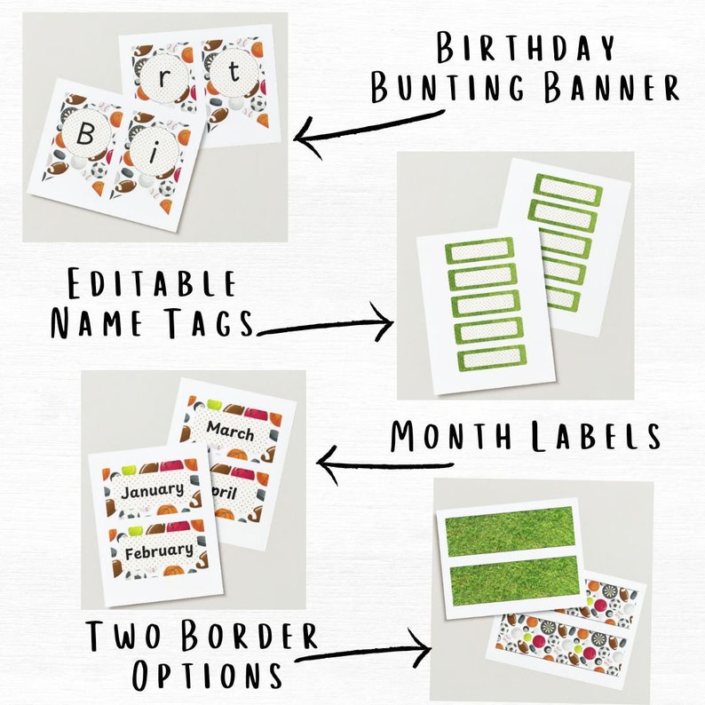 Printable Happy Birthday Bulletin Board Set | Classroom Birthday Board ...