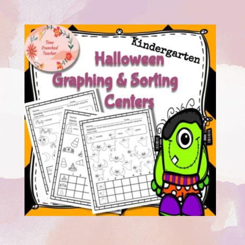 Printable Kindergarten Halloween Math Worksheets | Graphing Skills ...
