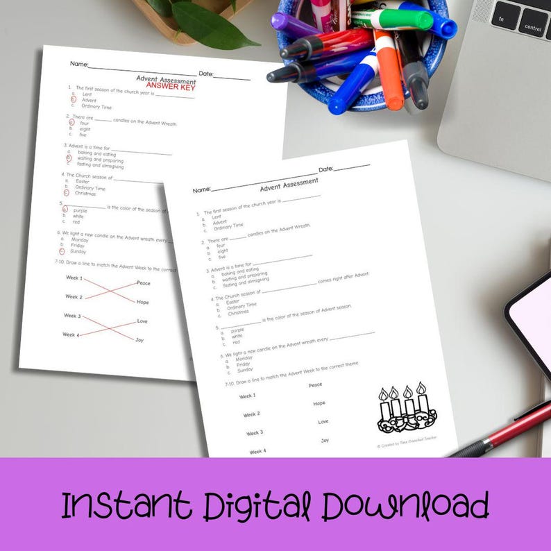 Printable Catholic Advent Unit: 10 Pages of Advent Activities With ...