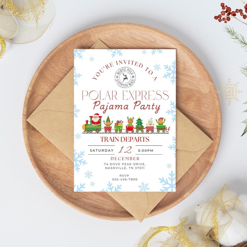 Printable Christmas Party Invitation | Holiday Party Invitation ...