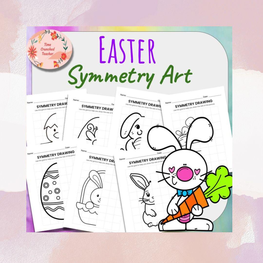 Kids Easter Art | Kids Spring Art | Symmetry Art | Finish the Picture ...