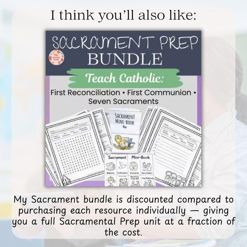 Seven Sacraments Mini Book | Catholic Kids Activity (printable Download ...