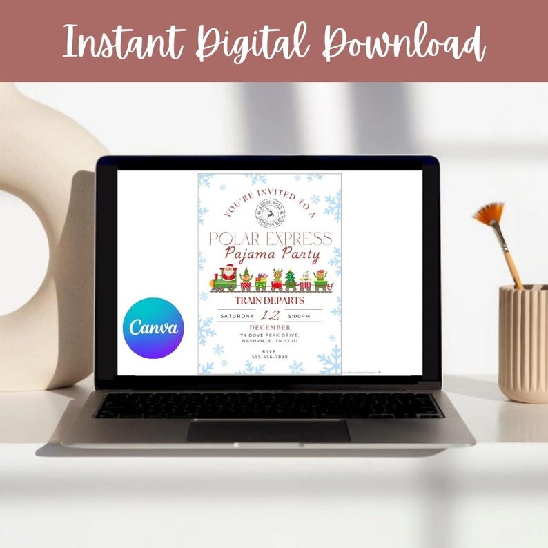 Printable Christmas Party Invitation | Holiday Party Invitation ...