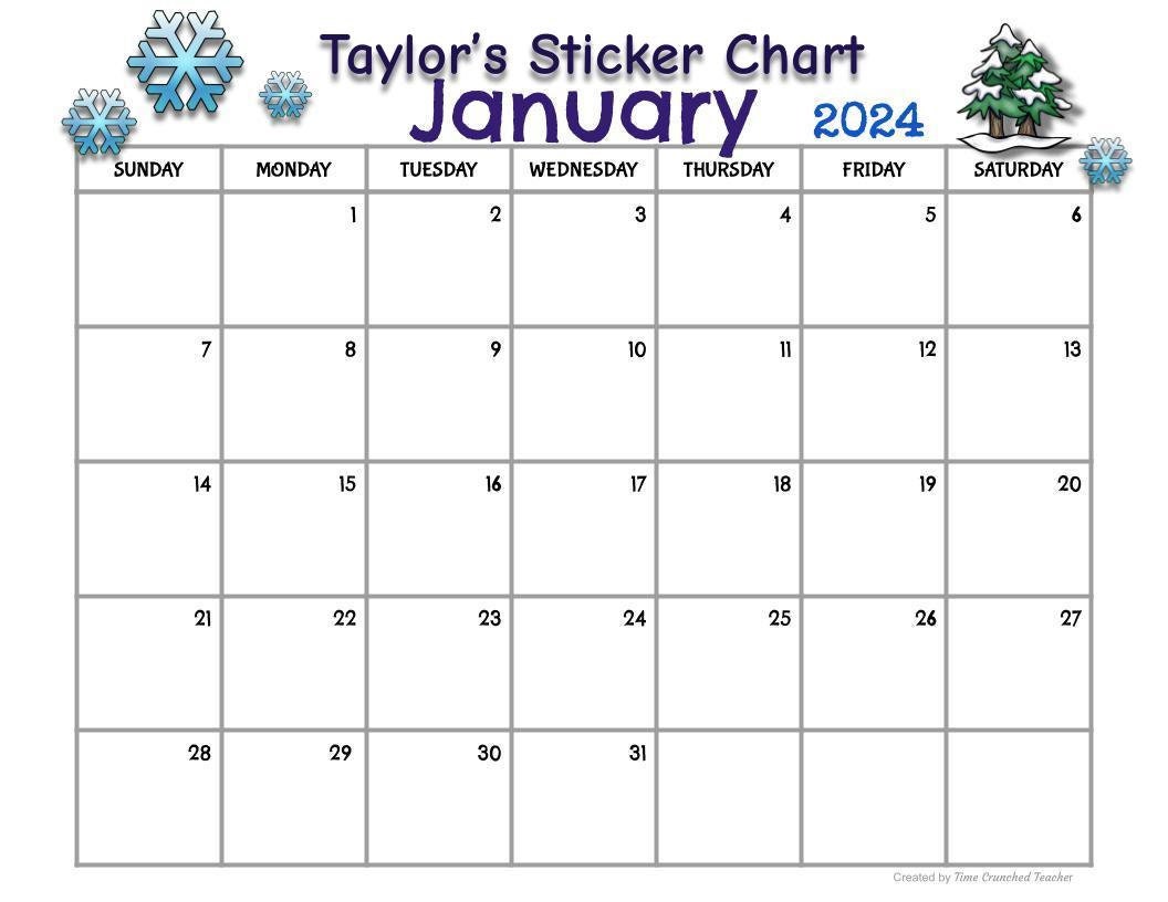 Editable January 2024 Calendar: Personalize and Print! - Etsy