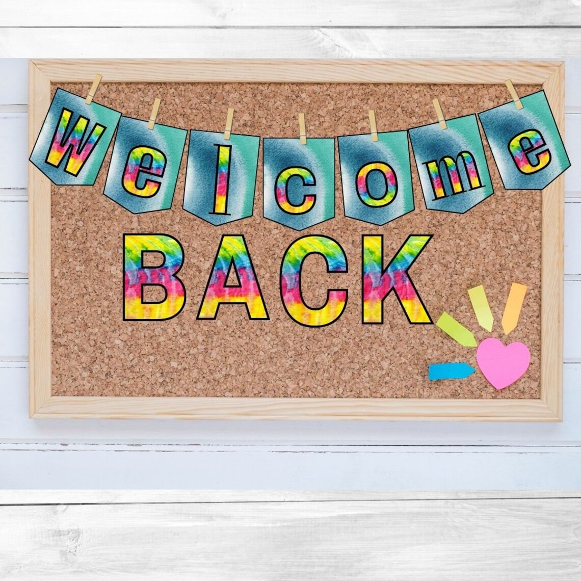 Printable Bulletin Board Lettering | Tie Dye Bulletin Board | Tie Dye ...