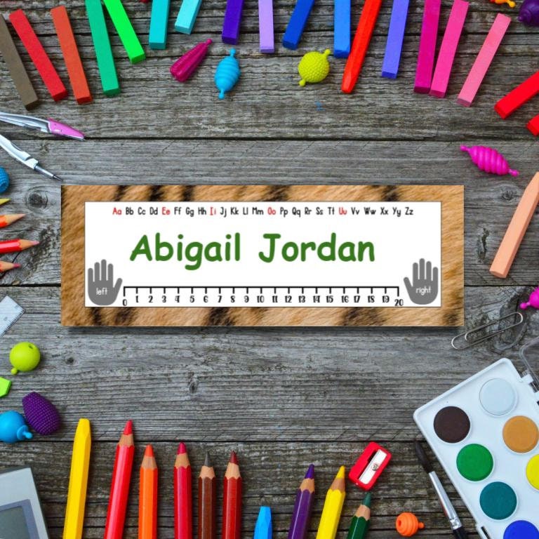 Printable Animal Print Student Name Tags | Printable Safari Theme ...