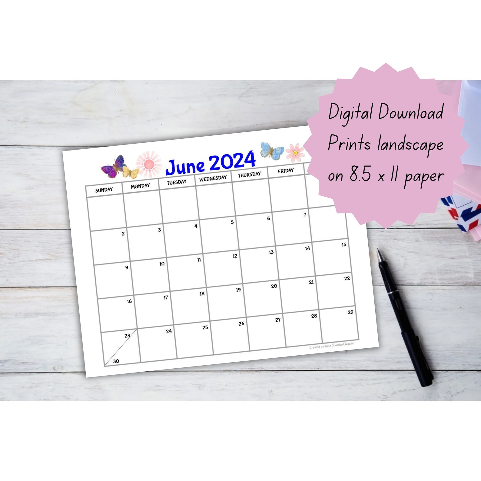 Printable June 2024 Calendar | June 2024 Calendar | Customizable ...
