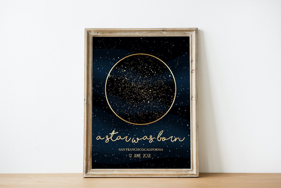 Birth Star Mapstar Map by Date Night Sky Print - Etsy