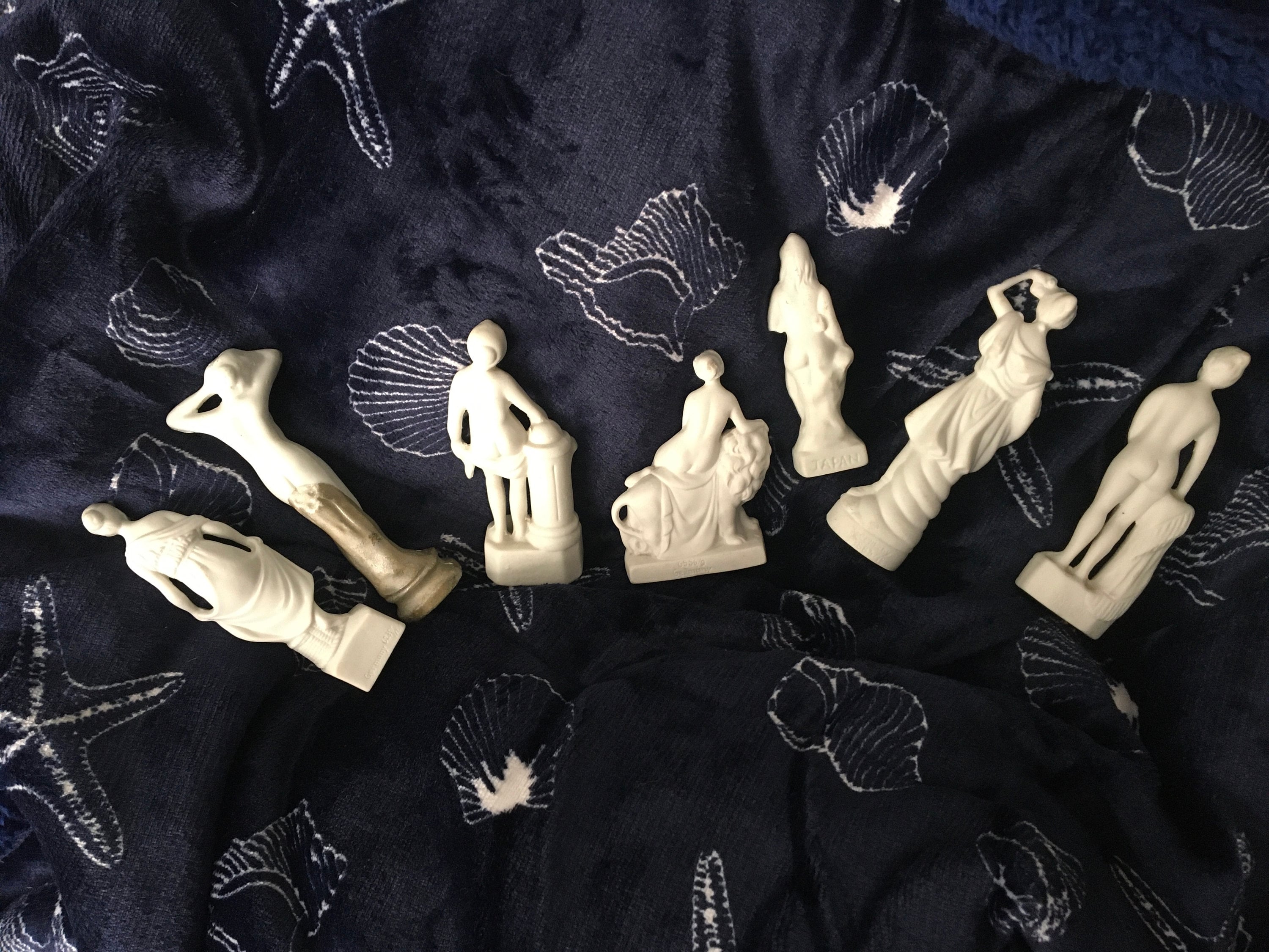 Miniature Goddesses Porcelain Bisque Collection 7 Pieces - Etsy