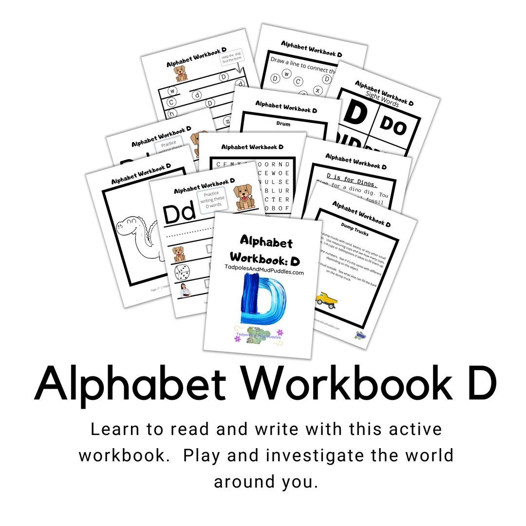 Alphabet Workbook D - Etsy