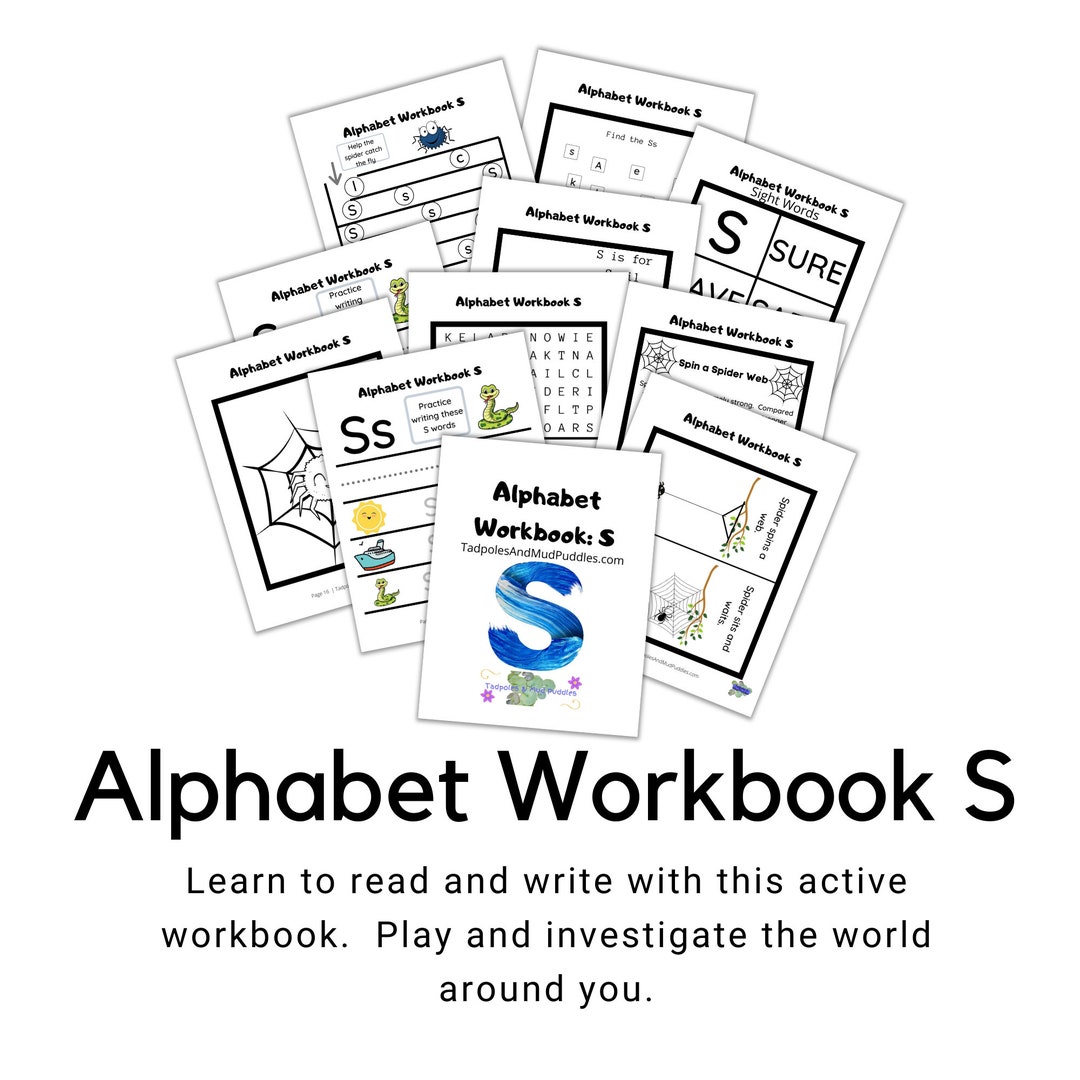 Alphabet Workbook S - Etsy