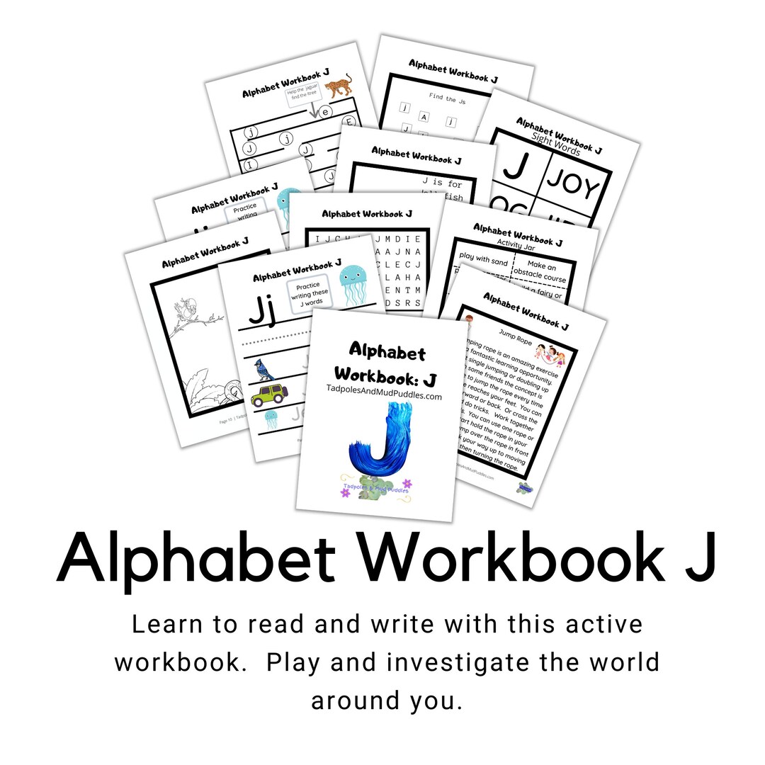 Alphabet Workbook J - Etsy