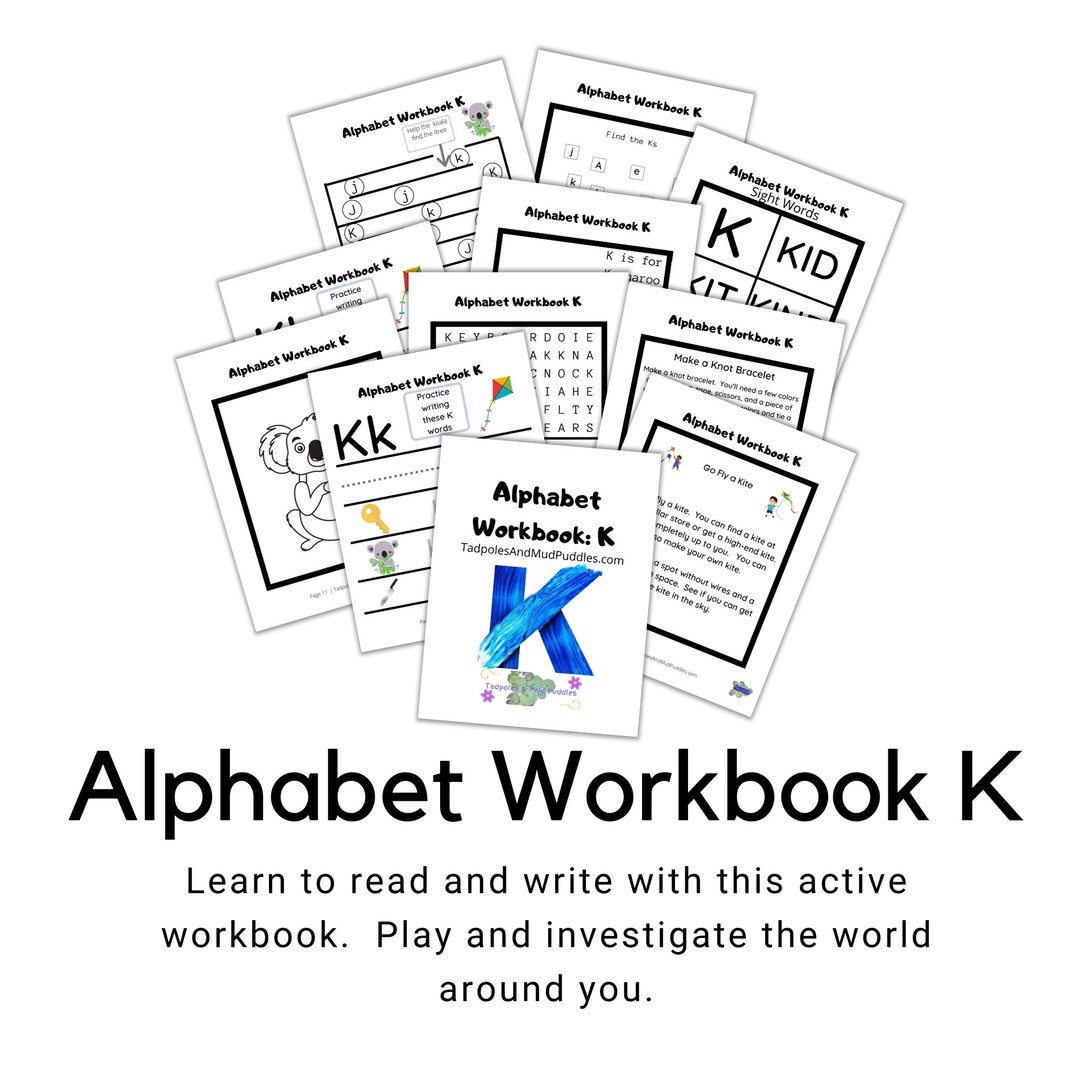 Alphabet Workbook K - Etsy