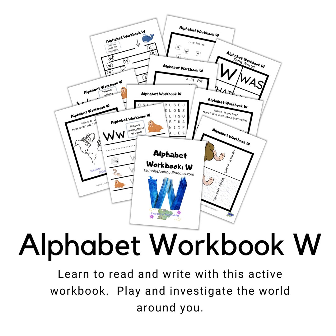 Alphabet Workbook W - Etsy
