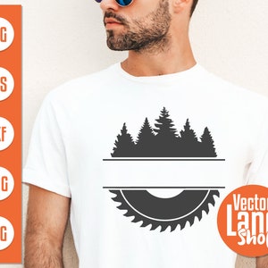 Saw Blade Svg Forest Tree SVG Pine Trees Svg Silhouette - Etsy