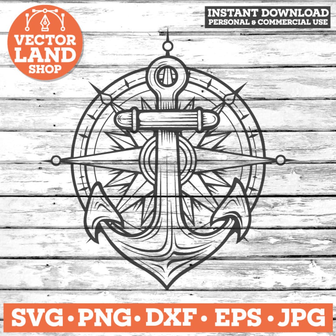 Compass SVG, Anchor Svg, Nautical Svg, Compass Rose Svg, Nautical Svg ...