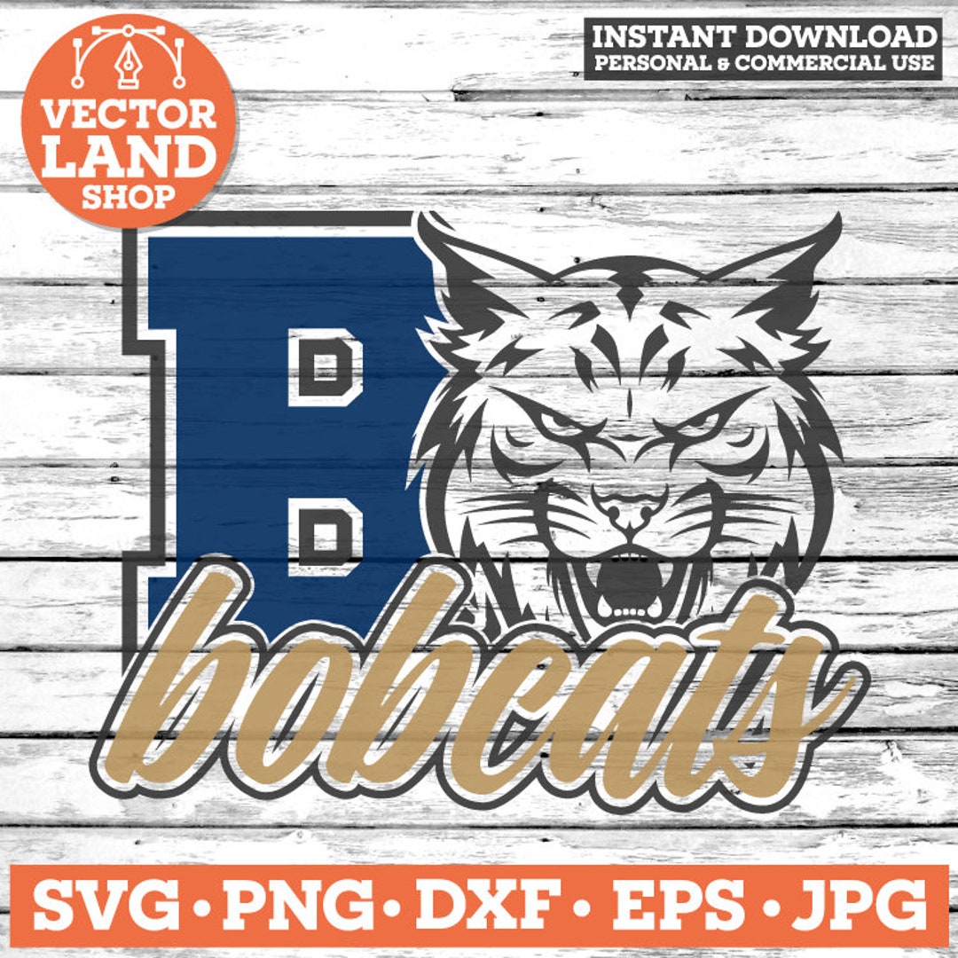 Bobcats Svg, Bobcat Svg, Bobcats Png, Mascot Logo, Team Svg, Basketball ...
